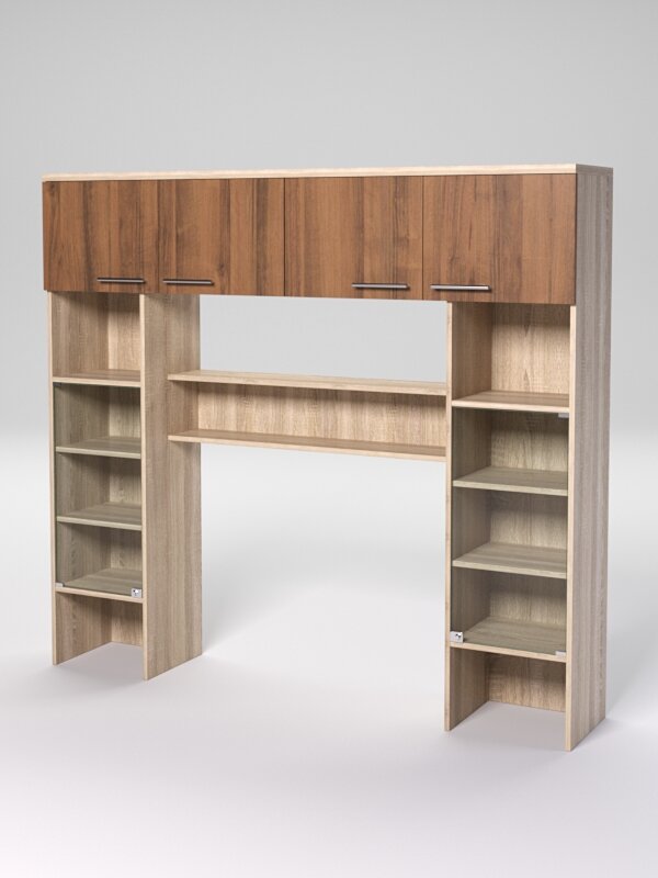 Стенка в гостиную №2, Дуб Сонома и Орех. Производитель товара - компания Westcom.