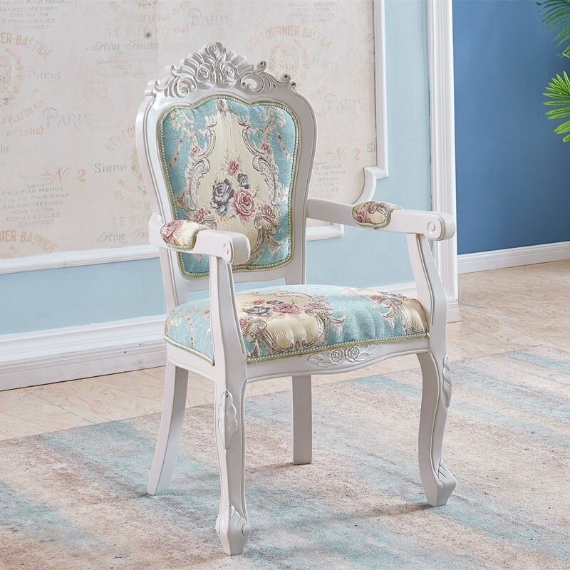 Стул "Ретро", дизайн ар-деко/современная классика, для сада, массив дерева/жаккард, разноцветный