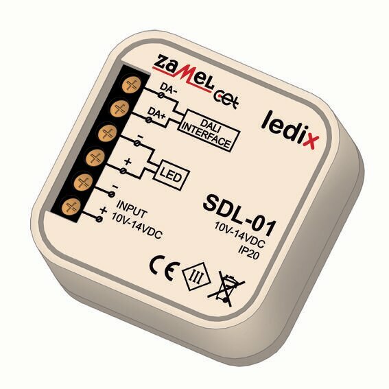 Zamel Контроллер DALI для одноцветных светильников, в монт. коробку, SDL-01