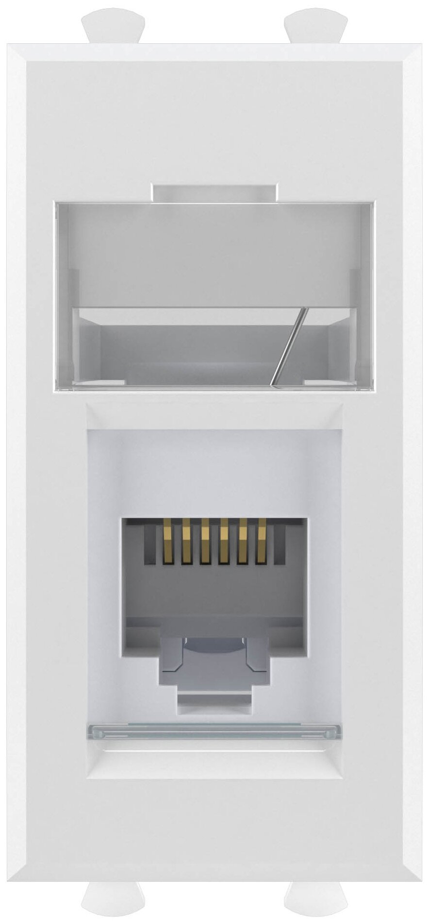 Розетка 1мод. телефонная RJ-12 Avanti "Белое облако" ДКС 4400311