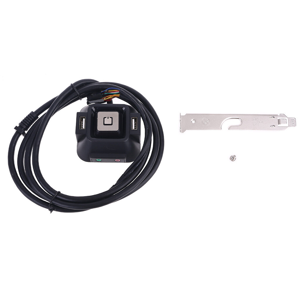 Многофункциональный USB 2.0 Компьютер ПК переключатель Кнопка сброса внешнего включения/выключения питания с портом микрофона