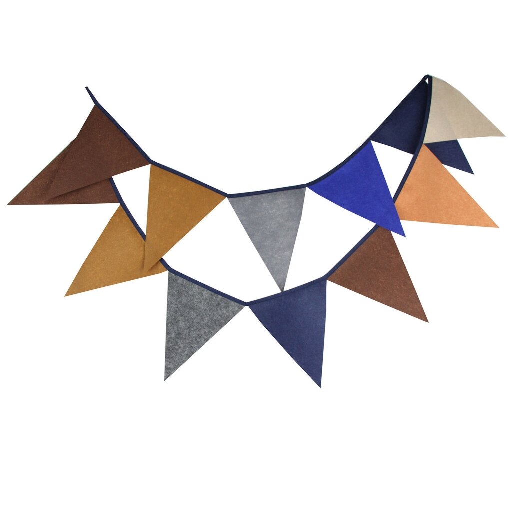 Красочные гирлянды и флажки для рождественского украшения детской комнаты