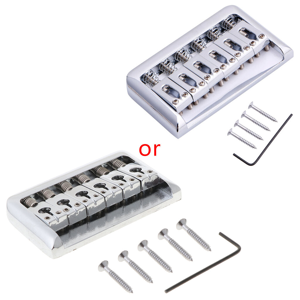 Хромированная электрогитара Hardtail Bridge с верхней загрузкой, 6-струнные фиксированные детали с жестким хвостом