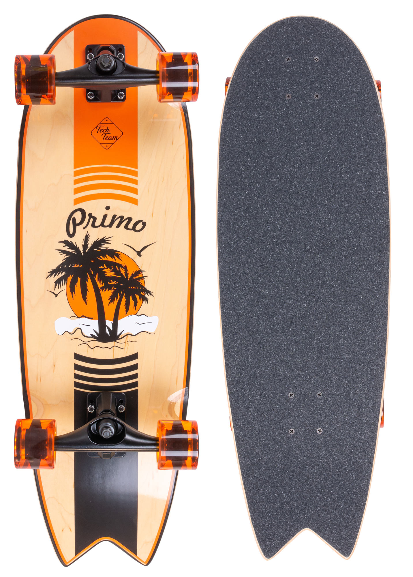 Скейт круизёр Tech Team "Primo", 31x7, канадский клен - Orange
