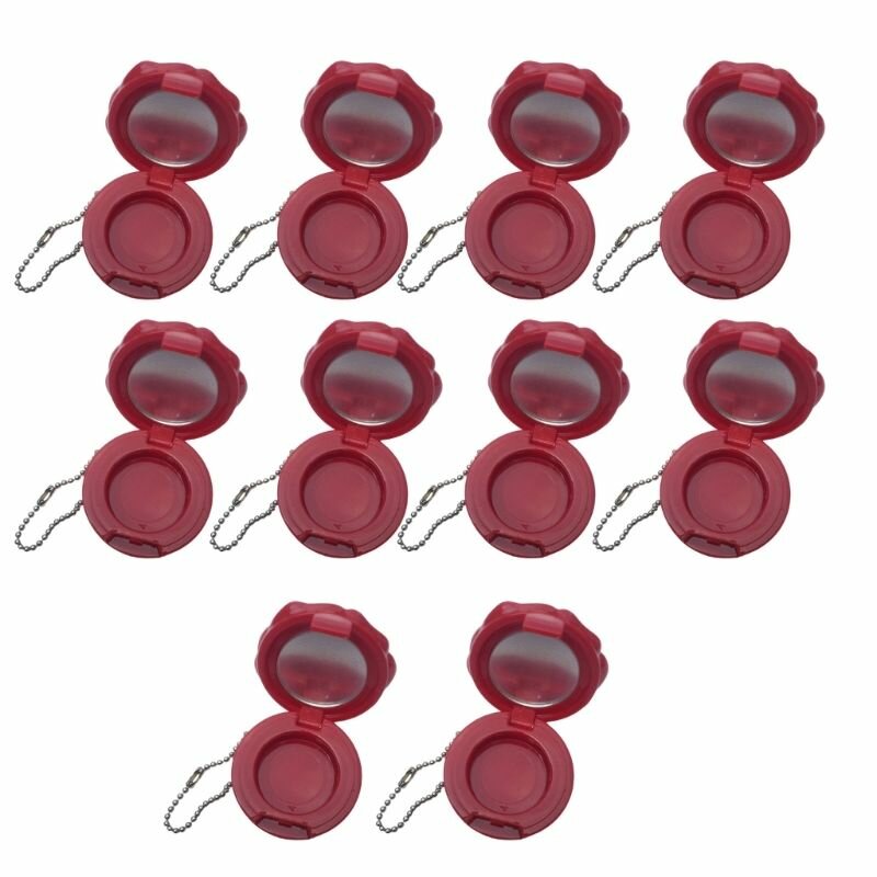 10 штук, розовая коробка для упаковки губной помады-красная