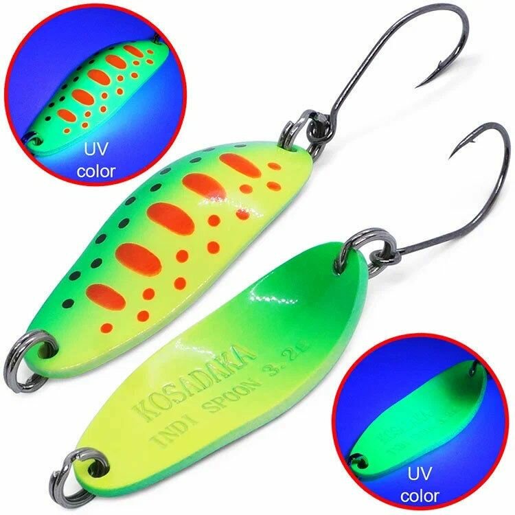 Блесна Kosadaka Trout Police INDI SPOON 3,2г, 32мм, цв. E47UV