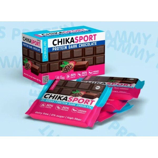 CHIKA SPORT Темный Шоколад 100 гр, шоколад темный