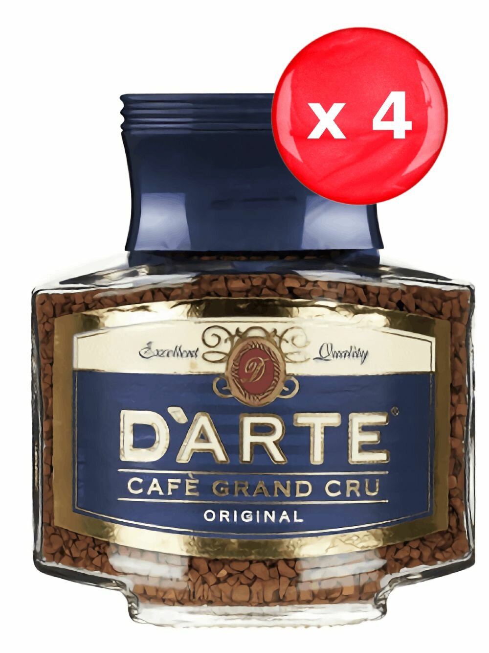 Кофе DARTE original растворимый сублимированный, 100 г х 4 шт