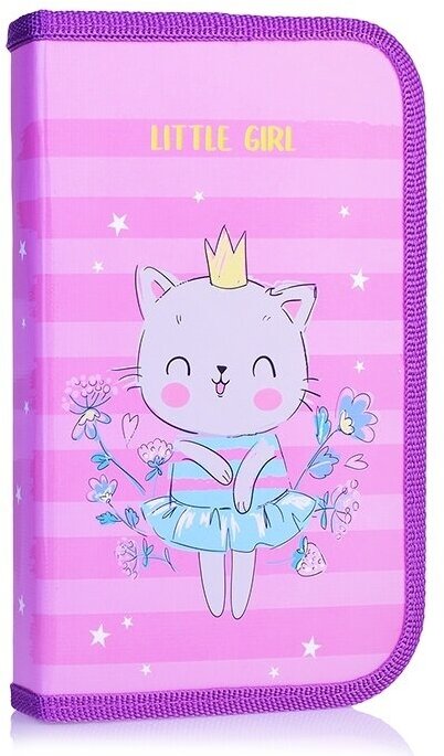Пенал Пчелка односекционный, большой "Kitten Princess 2022" (ПО-02)