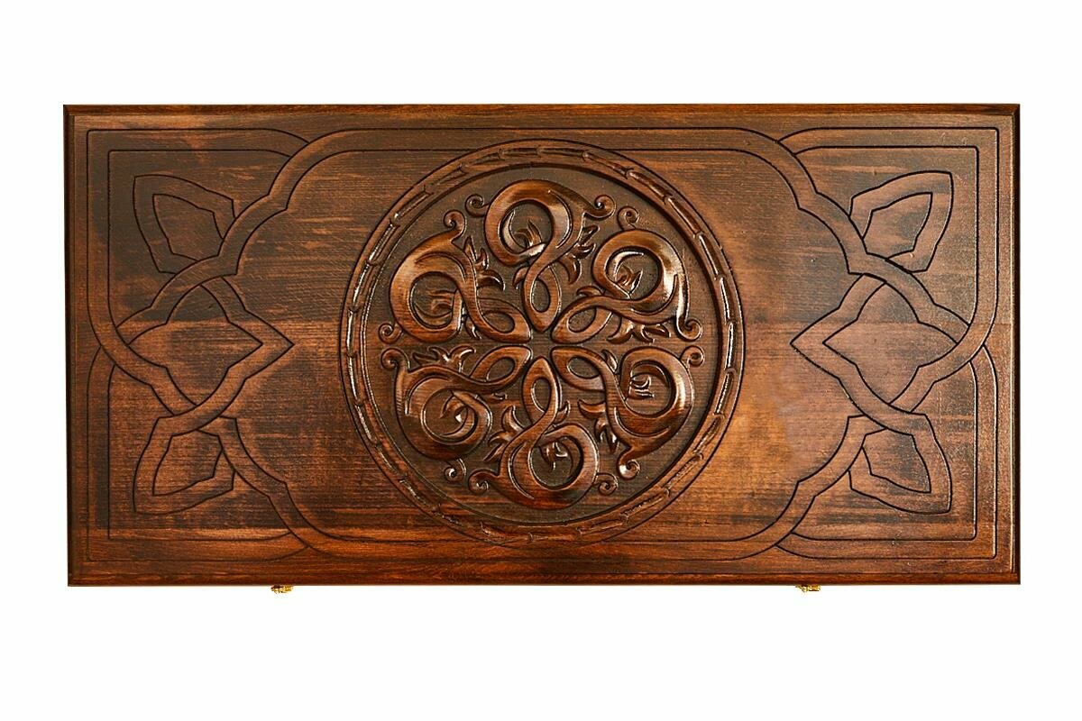 Нарды и шашки резные Волшебное сияние 60 х 60 см бук Армения 62520 Mkhitaryan