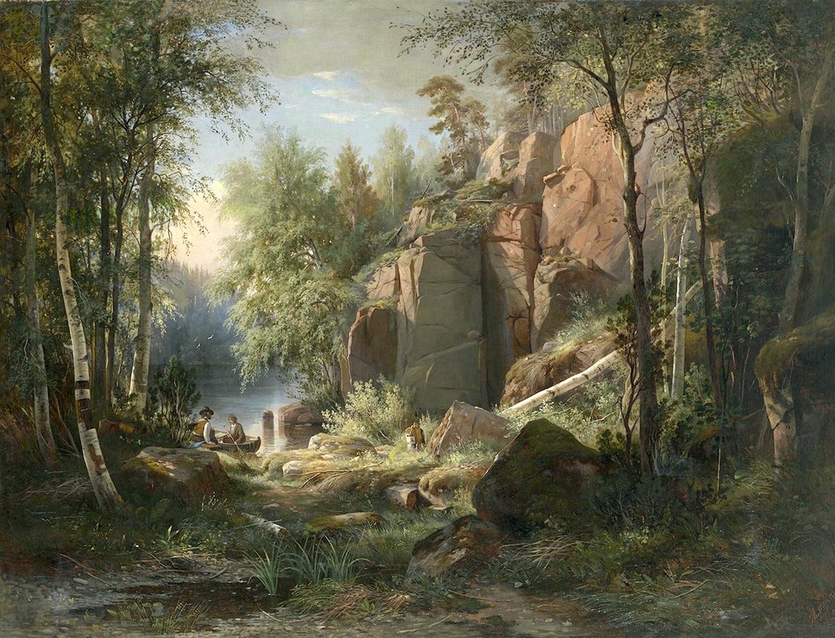 Картина Ивана Шишкина Вид на острове Валааме. Местность Кукко 60х45 см