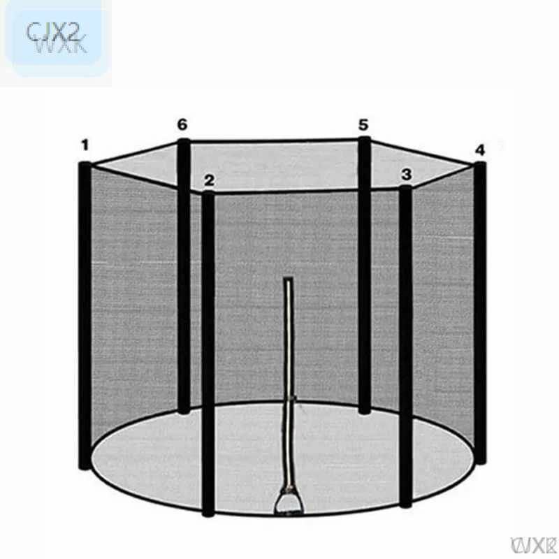 Безопасная сетка для защитн батута для замены 10 футов 6 столбы (306cm)-WXK-CJX2