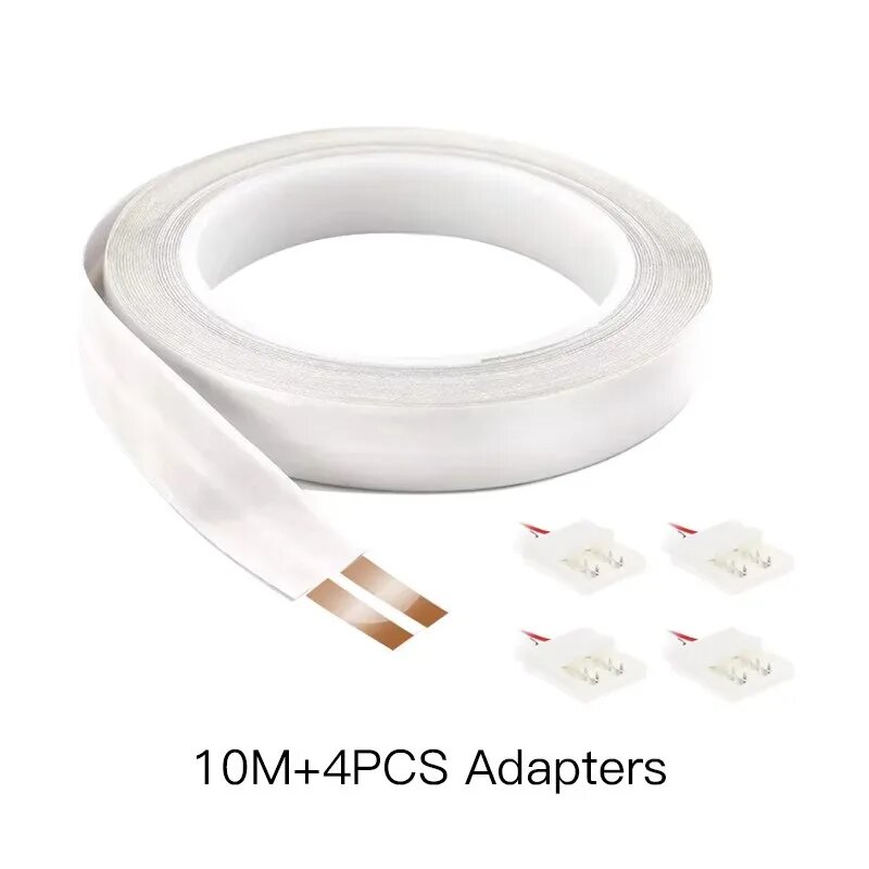 Электрический плоский кабель FROGBRO 23 AWG, 2 разъема, 10 м, 2 провода, медный провод, аудио светодиодный клейкий подлокотный кабель, удлинитель питания