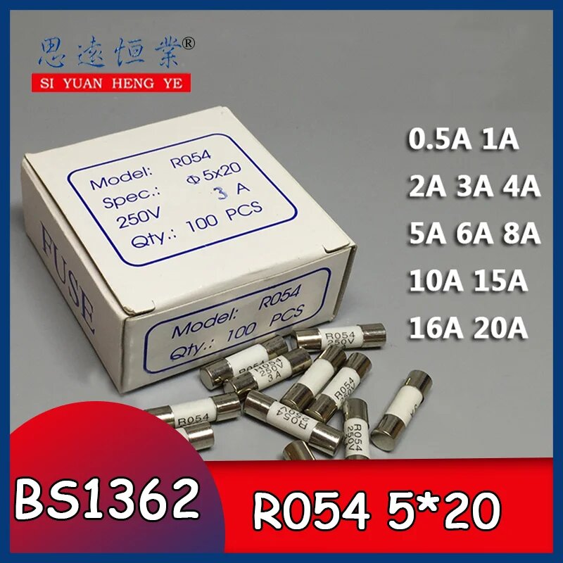 Керамические предохранители R054 5*20 250V 3A