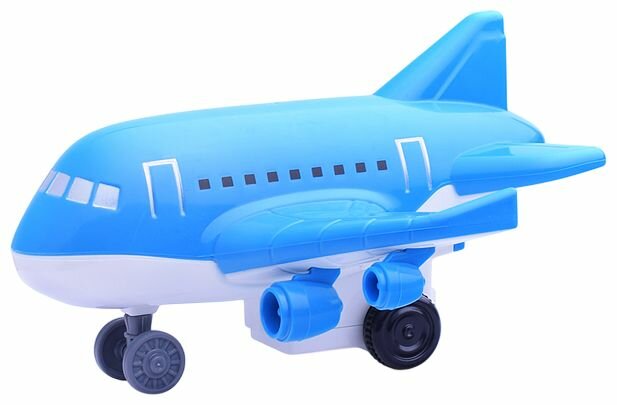 Детский инерционный самолёт "Илья", игрушечный воздушный транспорт, пластиковый самолетик, сюжетно-ролевая пластиковая модель для мальчиков и девочек, в пакете