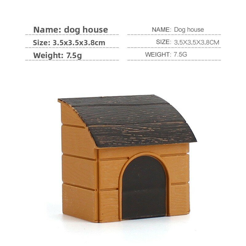 Модель ферского животного pvc набор сцен с забором домами и растениями для диорамы собачий дом