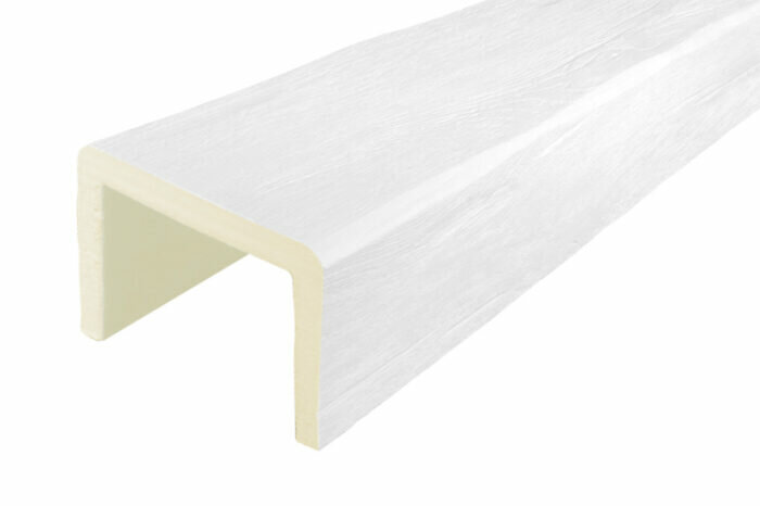 Балка из Полиуретана Уникс Славянский Стиль СС1 Белый Д2000хШ100хВ50 мм Грубая Обработка Топором.