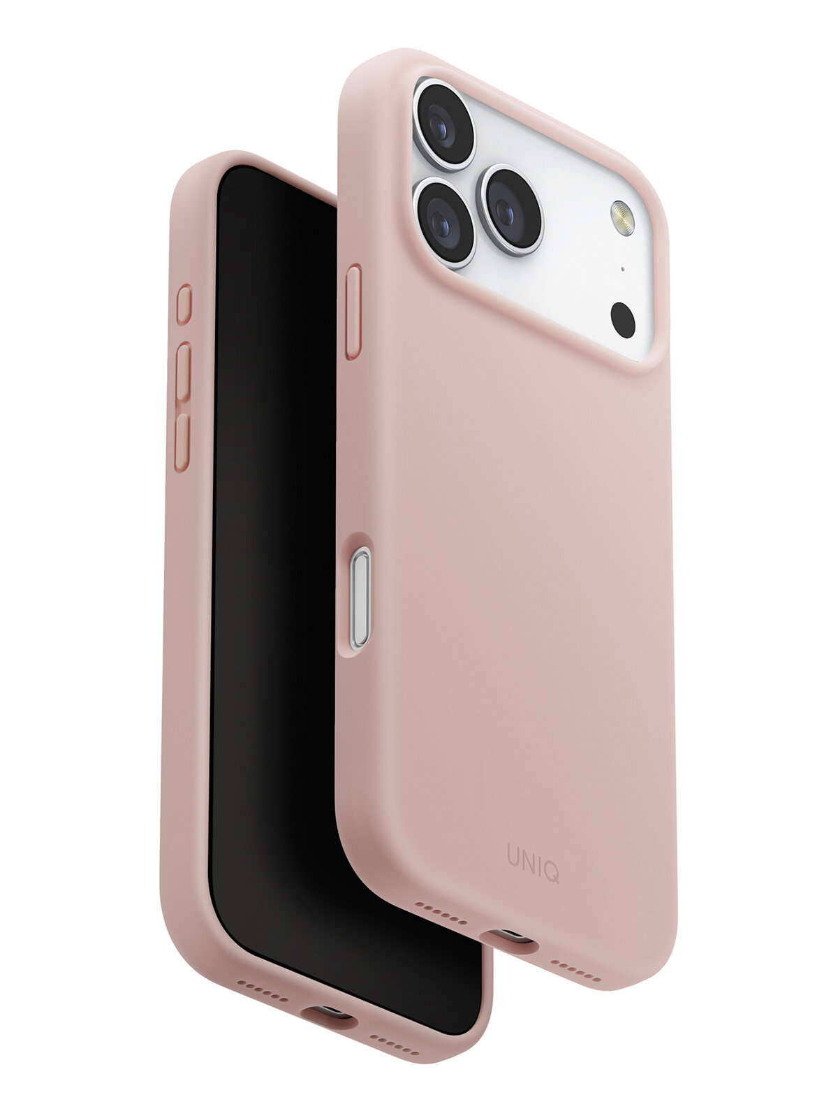 Чехол Uniq на iPhone 17 Pro Max, LINO с покрытием из жидкого силикона, с магнитами MagSafe, розовый