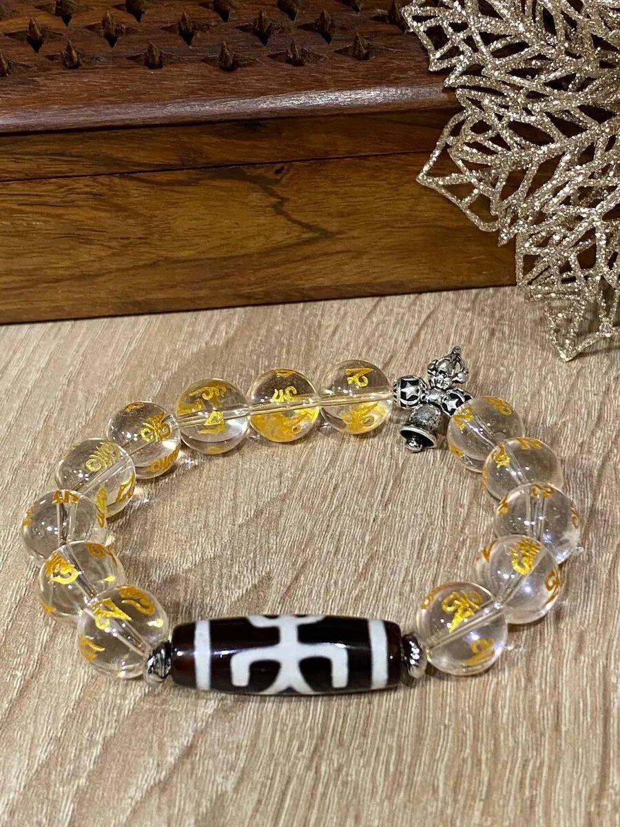 Браслет ДЕВЯТЬ ДРАКОНОВ, агат синтетический