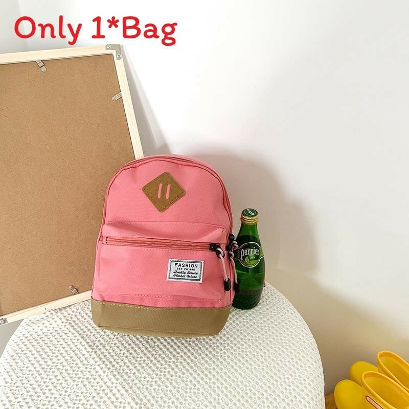 Модная детская сумка из холста с буквенным рисунком для прогулок розовая