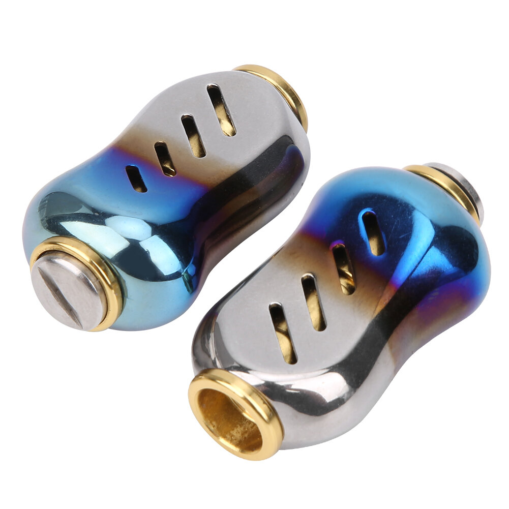 Рыболовная коромысло из нержавеющей стали, катушка с ручкой, высокопрочные антикоррозионные модифицированные детали (синее золото)