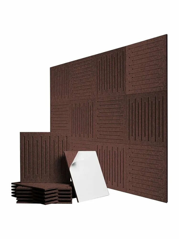 BEIYIN 24 шт . панелей Самоклеящийся акустический Звуконепроницаемая Доска 300х300x9мм