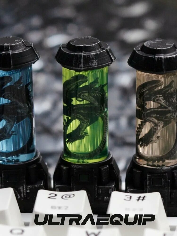 Кейкапы для механической клавиатуры - Artisan Клавиша "Инопланетный питомец": 1U ESC, смола, ручная работа, для MX Switch