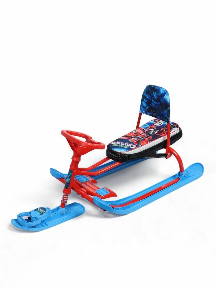 Снегокат Трансформер , со спинкой, красный, синий, ТС4-1/ТР Snow Cat