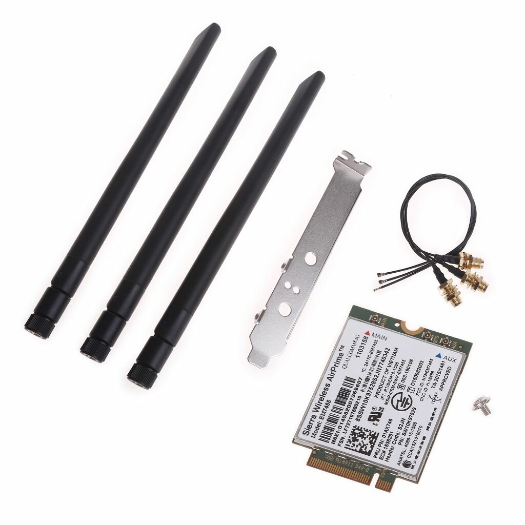 Высокоскоростная EM7455 FRU 01AX746 Беспроводная сетевая карта LTE4G Cat6 300M для ноутбука DIY NetworkConnection