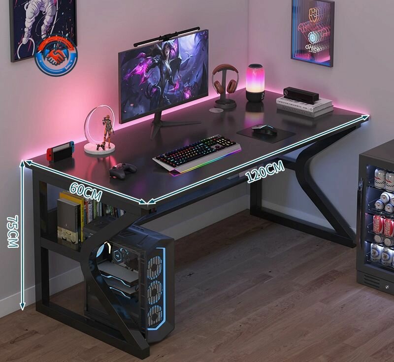 Компьютерный стол Magic One из досок для игр и работы в помещении, игровой и учебный стол для офиса и дома, современный минимализм, цвета черный белый серый