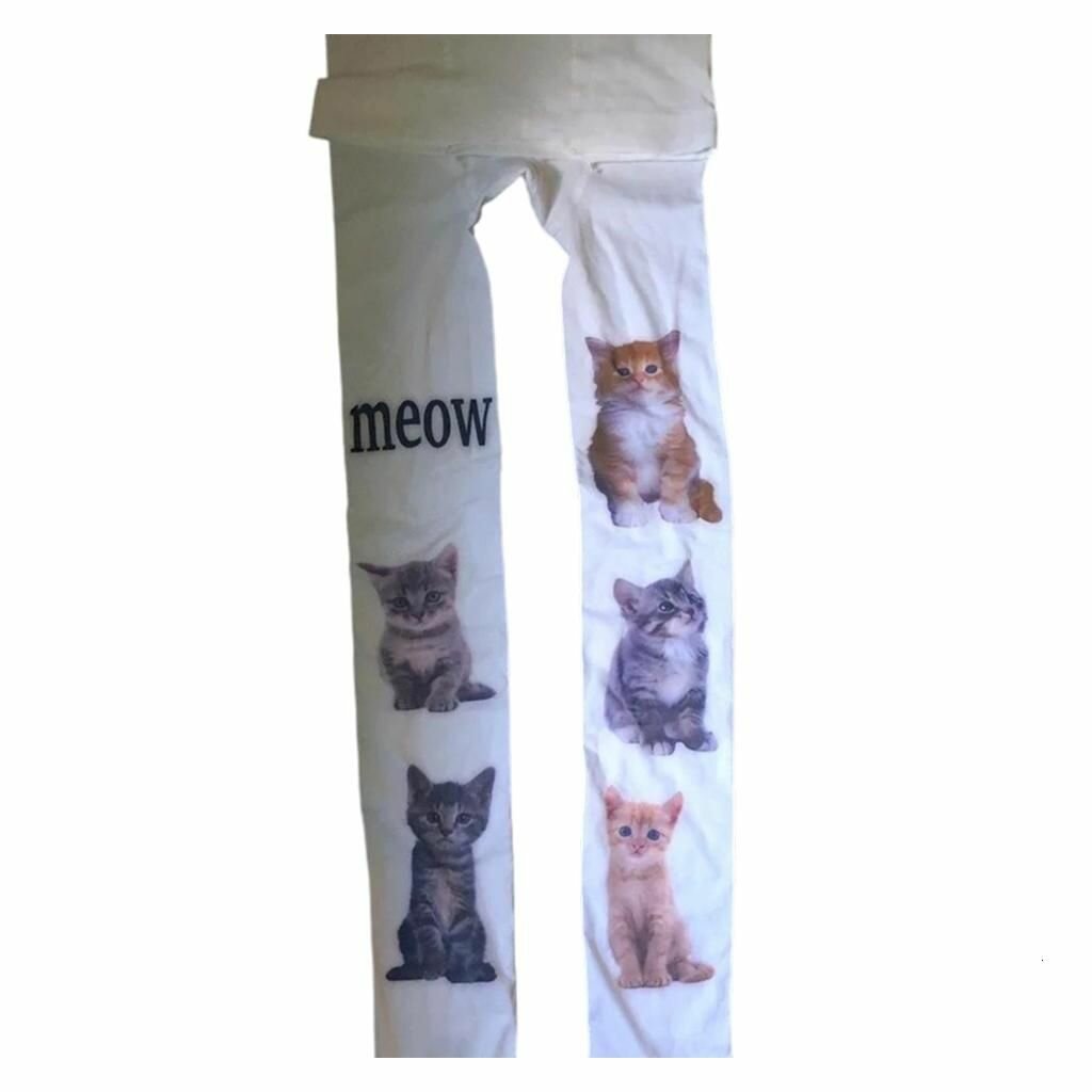 Чулки с кошачьим принтом для девочек-нишевок-07