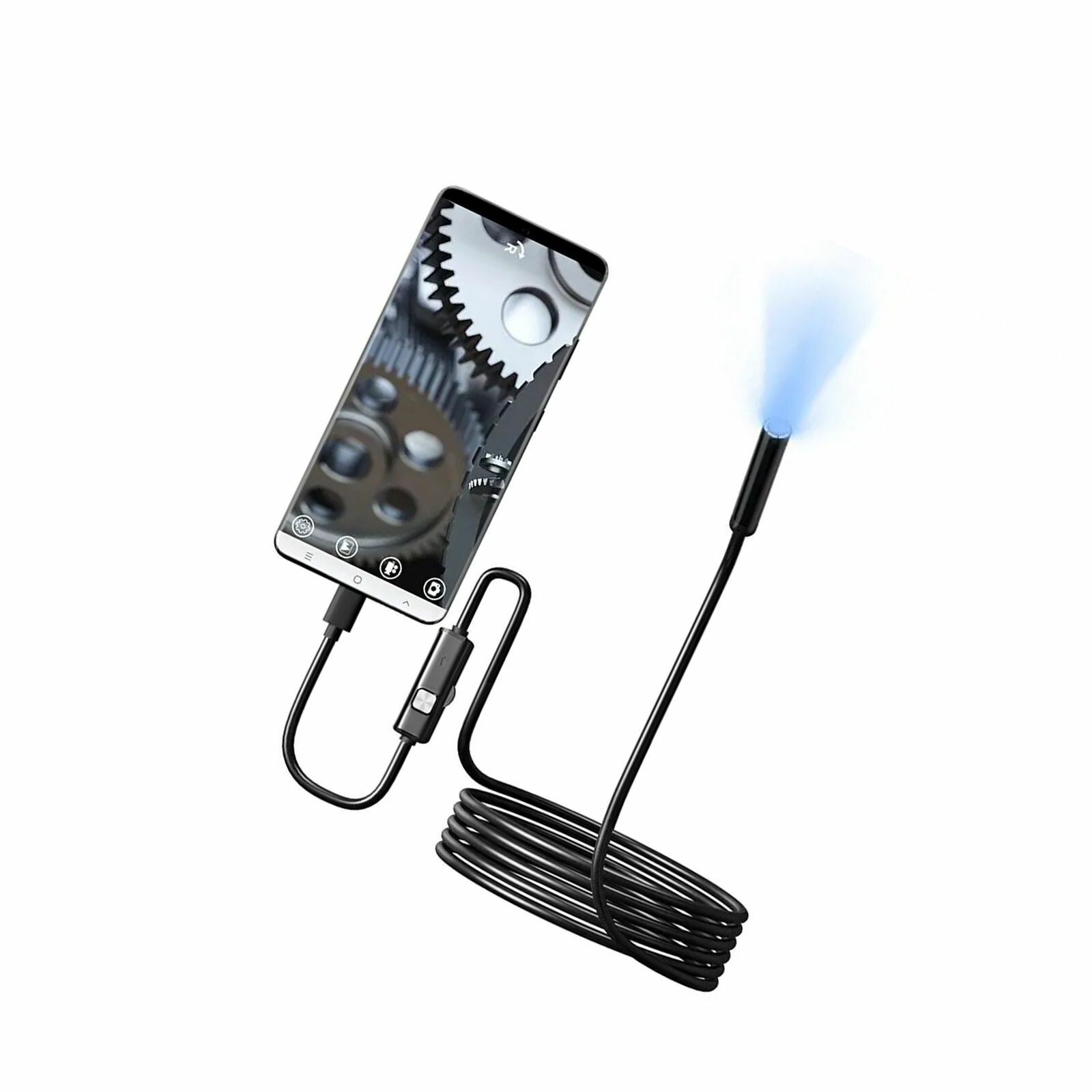 Эндоскоп камера 7мм водонепроницаемый бороскоп для смартфонов и компьютеров