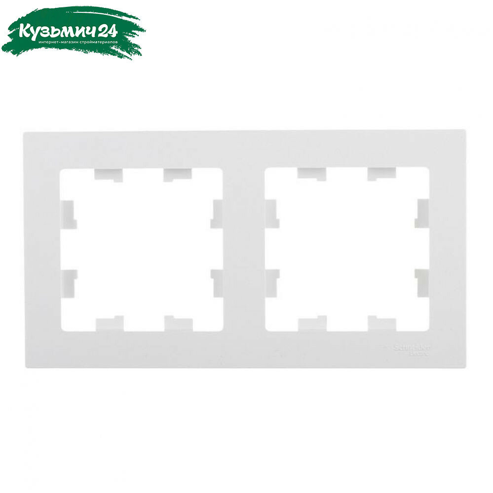 Рамка 2-местная Schneider Electric AtlasDesign ATN000102 универсальная, белая
