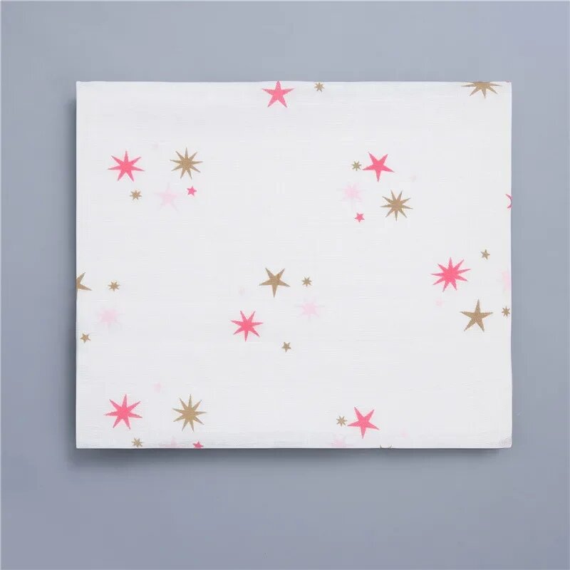 Детское муслиновое одеяло 120х110 см Розовый, Pink Star