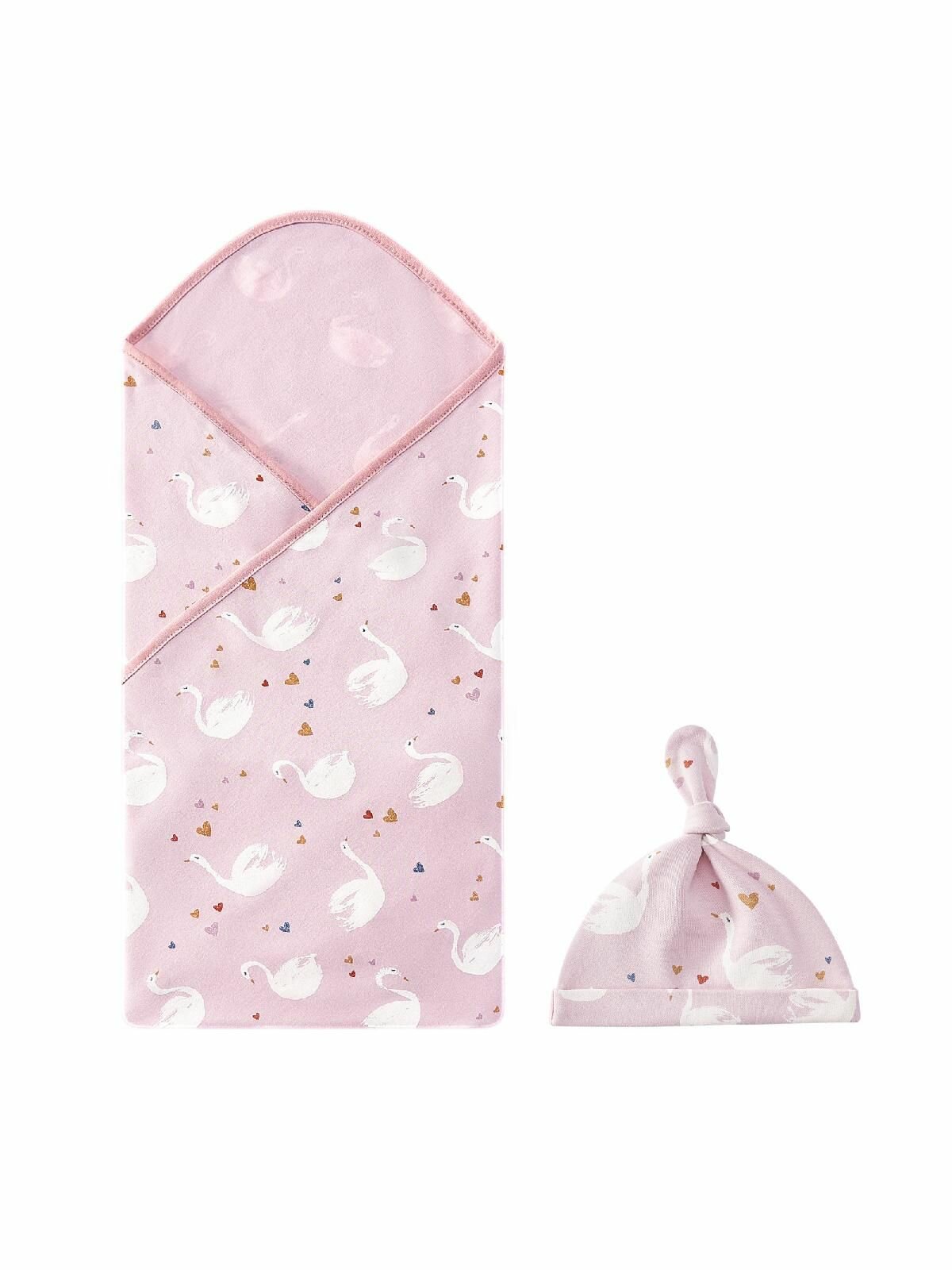 Детское одеяло с шапочкой для новорожденных 0-3 месяцев