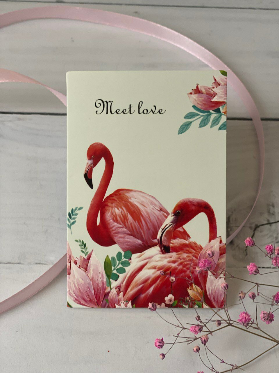 Подарочная открытка с вашим пожеланиям Fleur & Bonbon "Meet love"