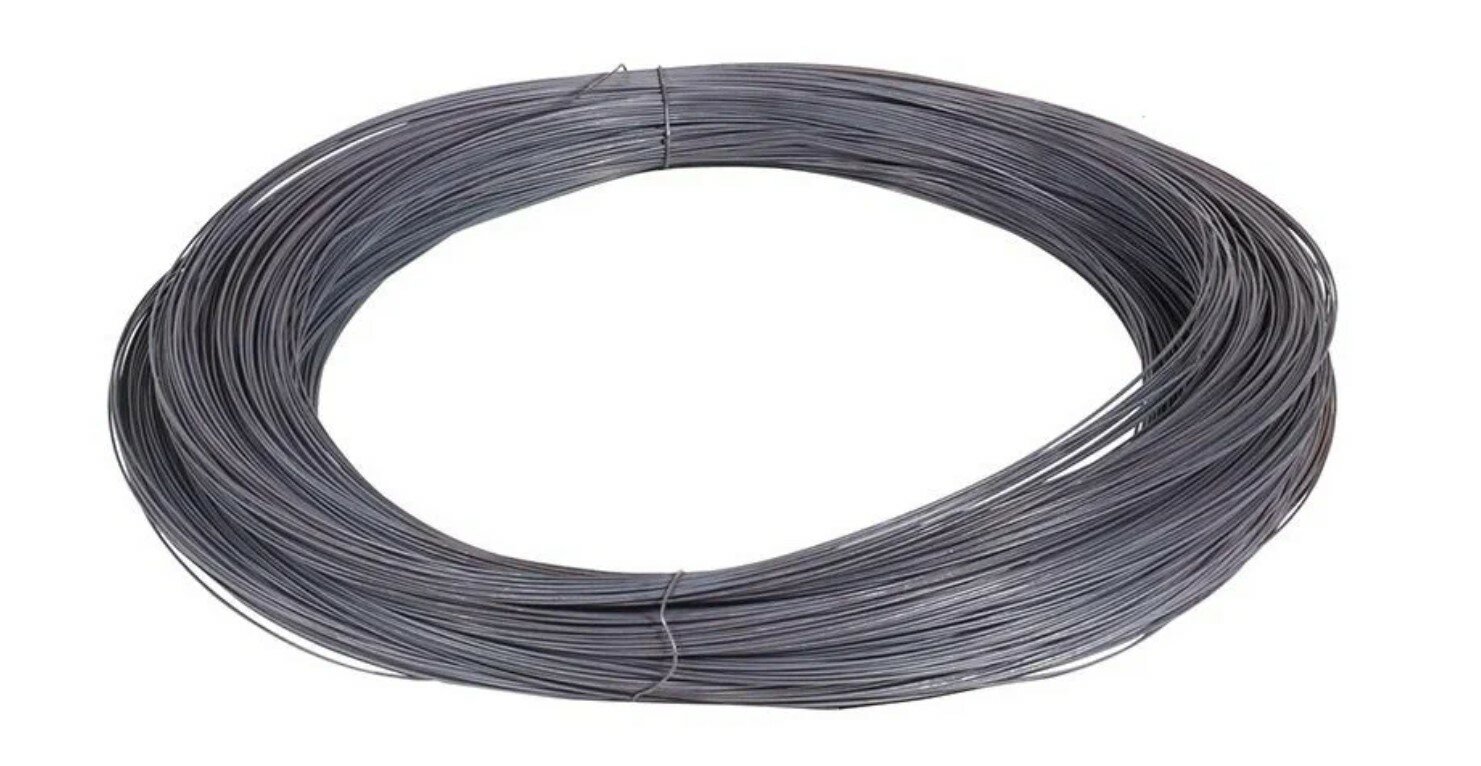 Проволока черная 3 мм, круглое сечение, термически обработанная 5кг, шт