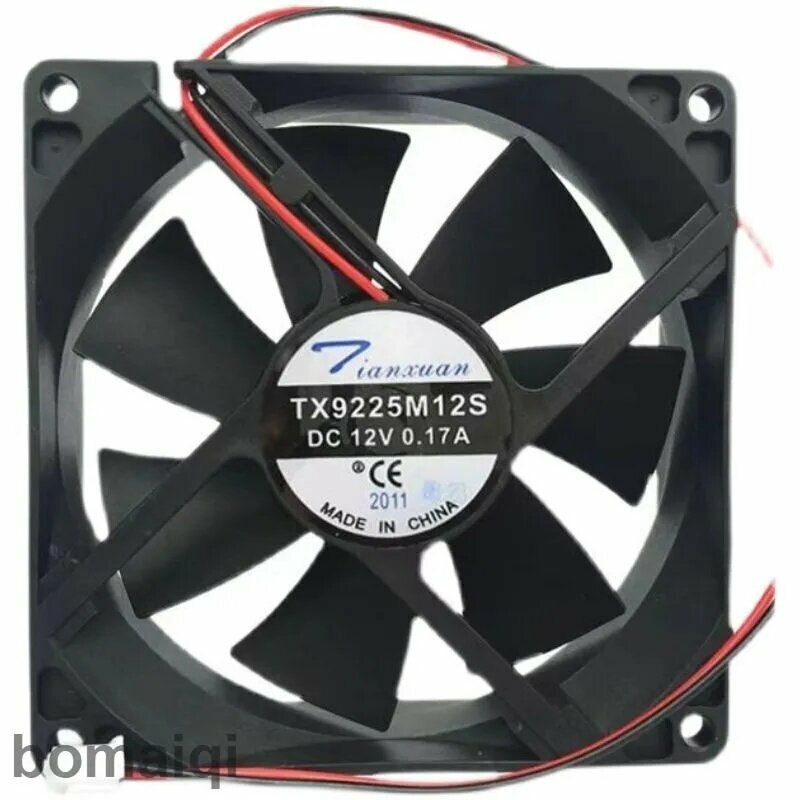 Вентилятор Для Охлаждения Теплообменника TX9225M12S 92*92*25 Мм, 12 В, 0,17 А Для Вертикальной Установки Холодильника