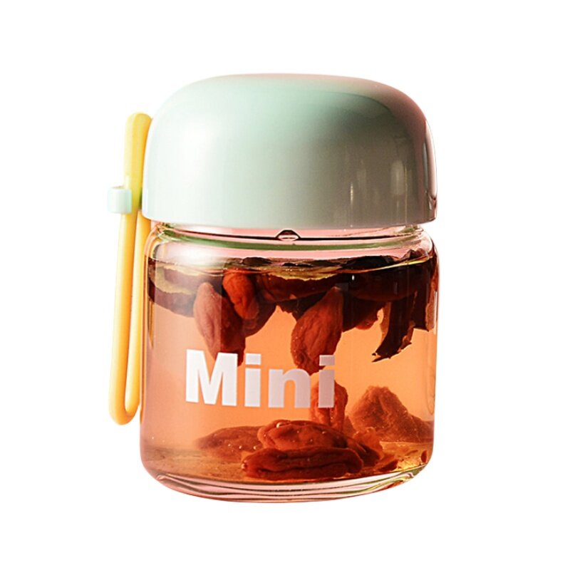 Современная минималистичная стеклянная чашка 150 мл, мини-портативная из боросиликатного стекла, зелёная