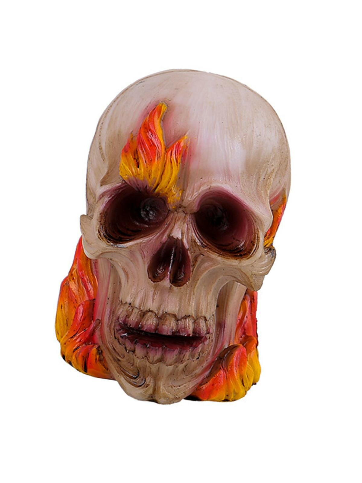 Маленькая фигурка черепа на Хэллоуин с топорами, пугающий орнамент из декоративных смол