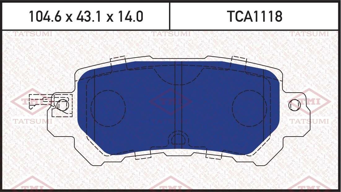 Колодки тормозные TATSUMI дисковые задние MAZDA CX-5 11-> (TCA1118)