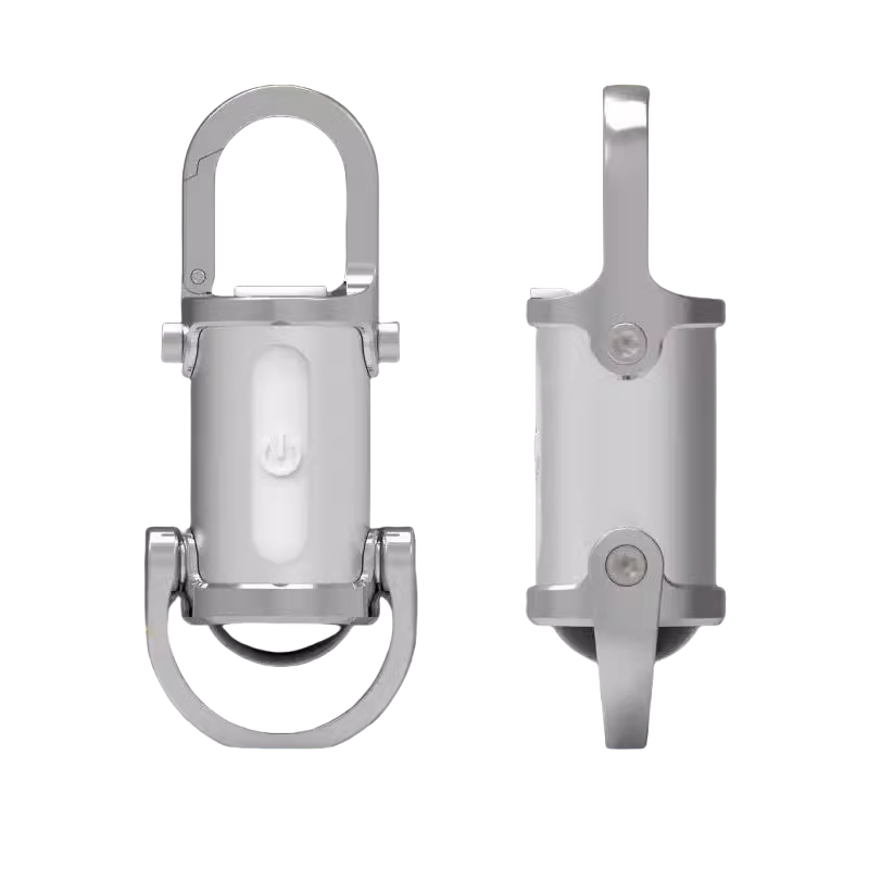 Новый водонепроницаемый портативный фонарик-брелок с функцией повербанка, многофункциональный мини-фонарь для