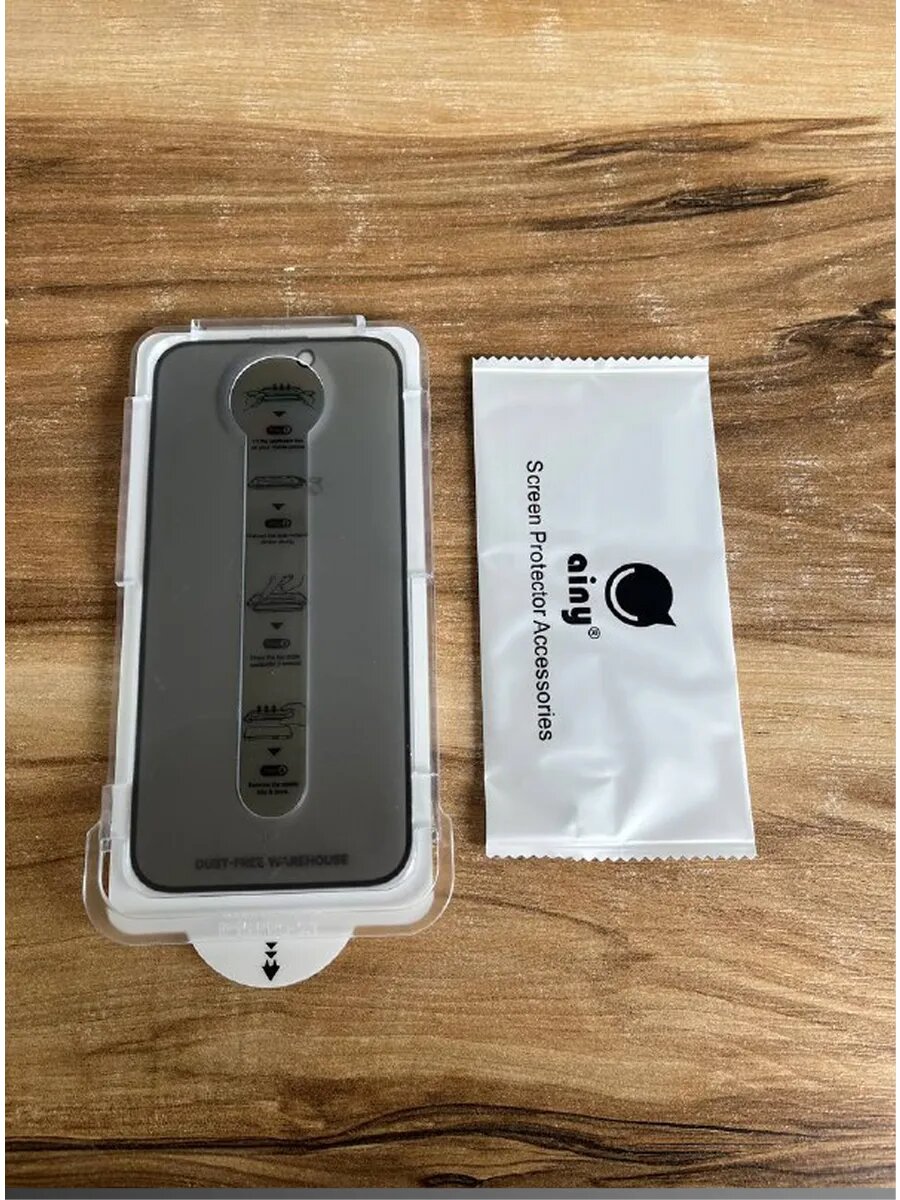 Защитное стекло антишпион для iPhone 15 Pro c боксом