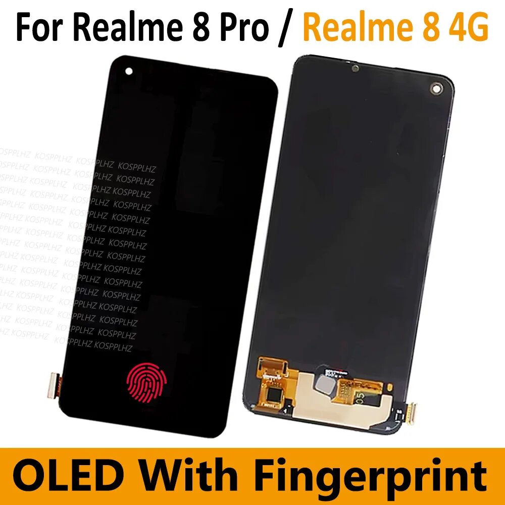 100% протестированный OLED-дисплей для Realme 8 Pro, ЖК-дисплей Realme 8 4G, запасные части для сенсорного экрана для Realme RMX3801 RMX3805, ЖК-дисплей для телефона Oled For Realme8 Pro