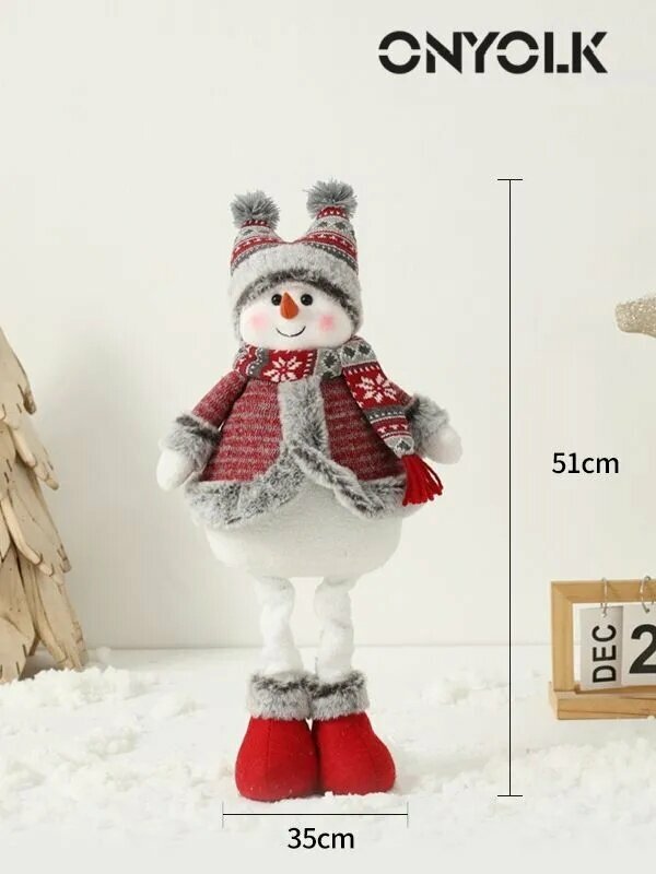 ONYOLK Игрушка под елку Маленький телескопический снеговик A, высота 51 см，（Рекомендуемые качественные продукты）