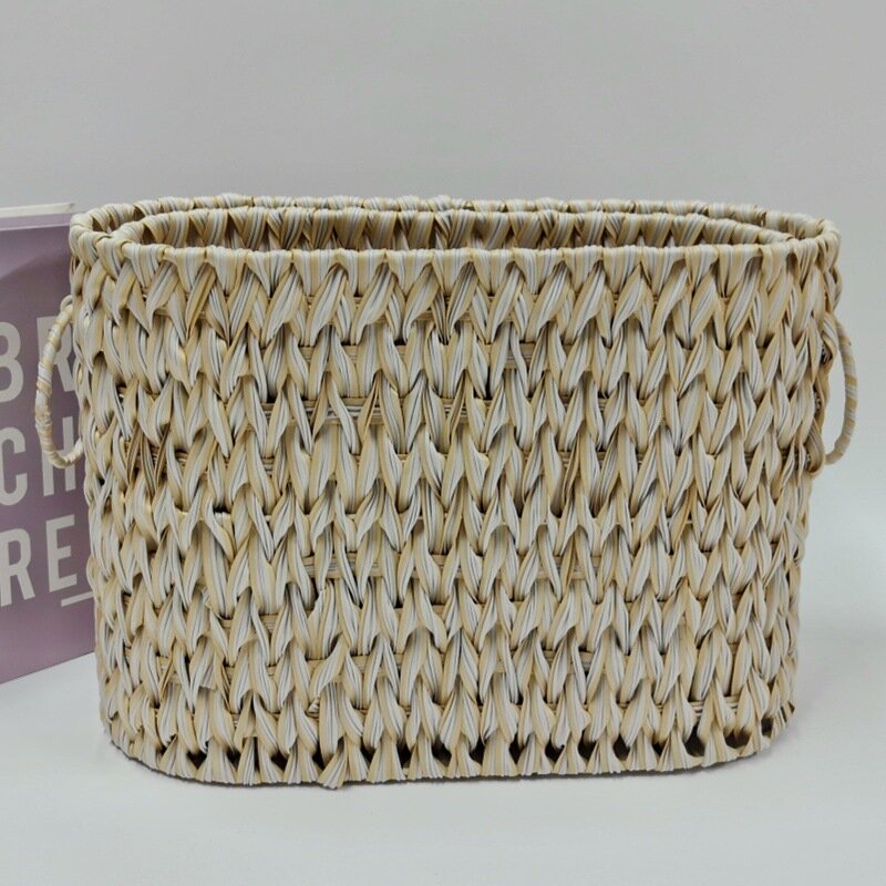 Большая домашняя корзина для хранения из ротанга, корзина для журналов, корзина для хранения из ротанга, большая вместимость, корзина для хранения из ротанга, плетеная корзина для рулонной бумаги