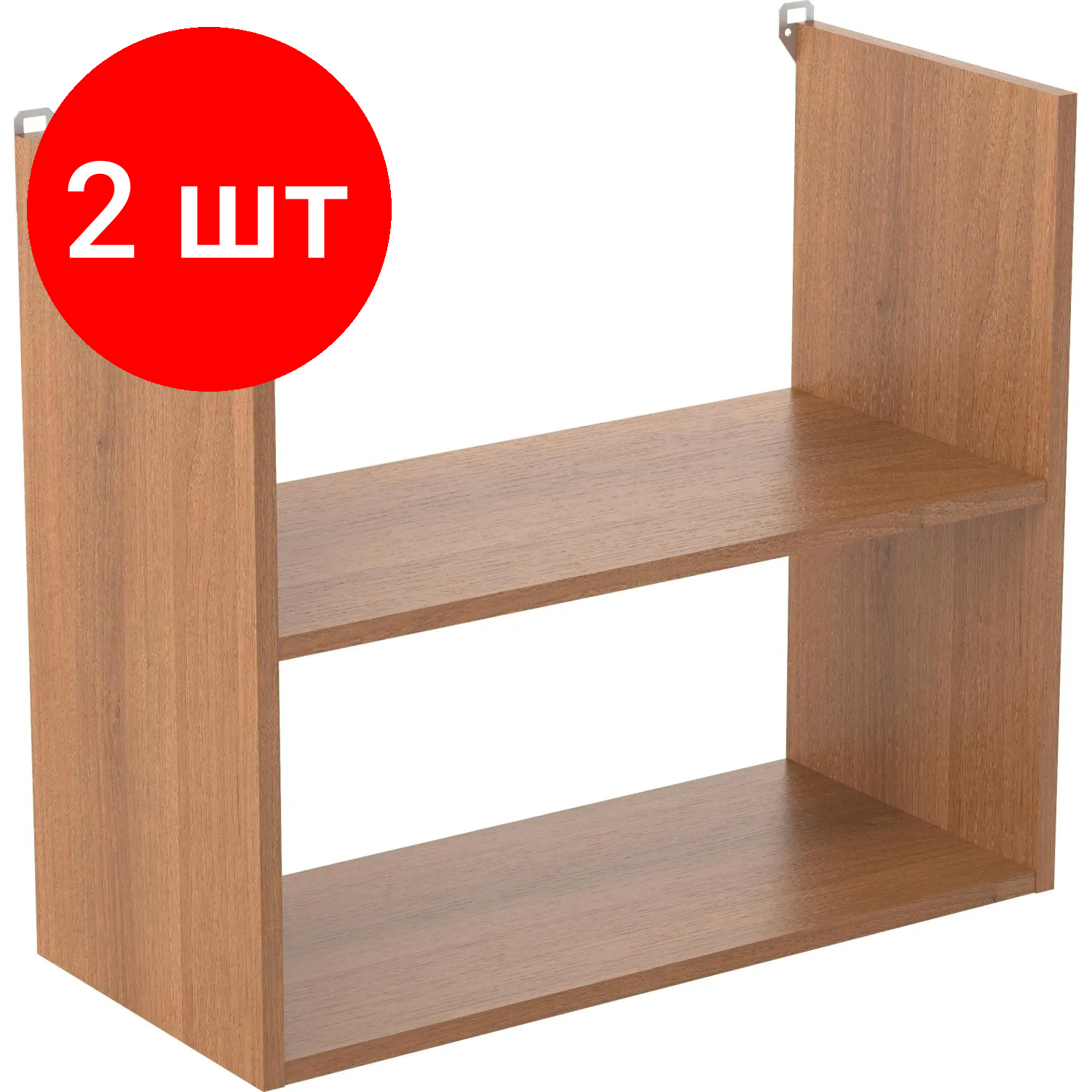 Комплект 2 штук, Полка Easy One LT 16/16 (904249) орех new