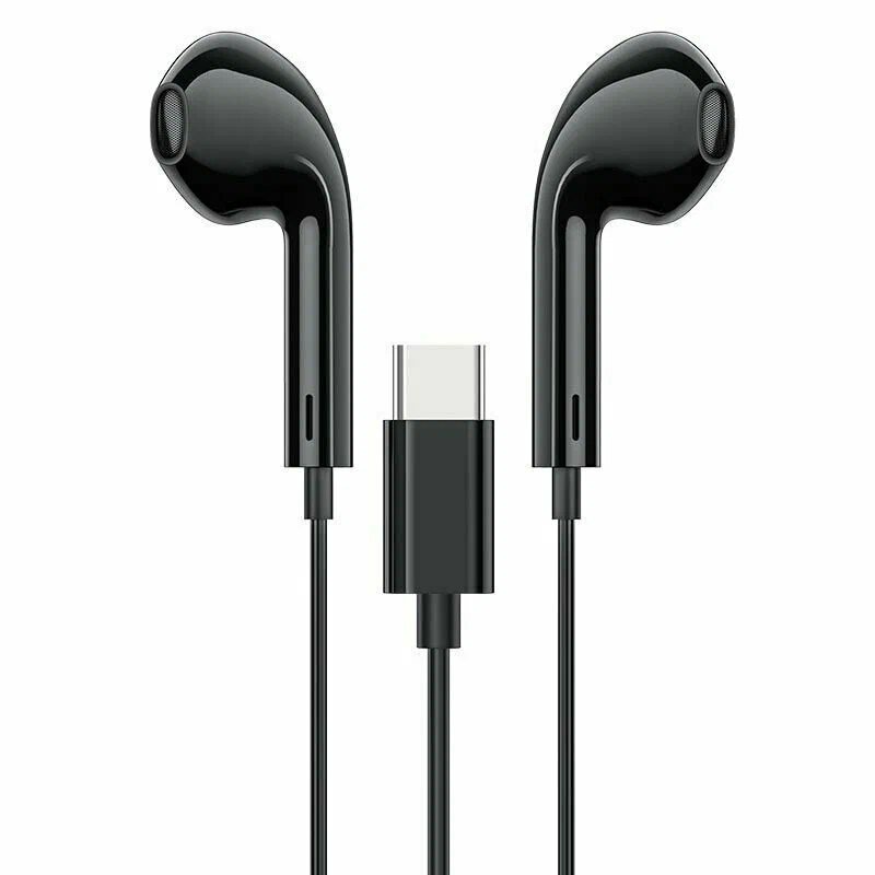 Наушники EarPods, Type-C, для iPhone Series 15, вкладыши, черные