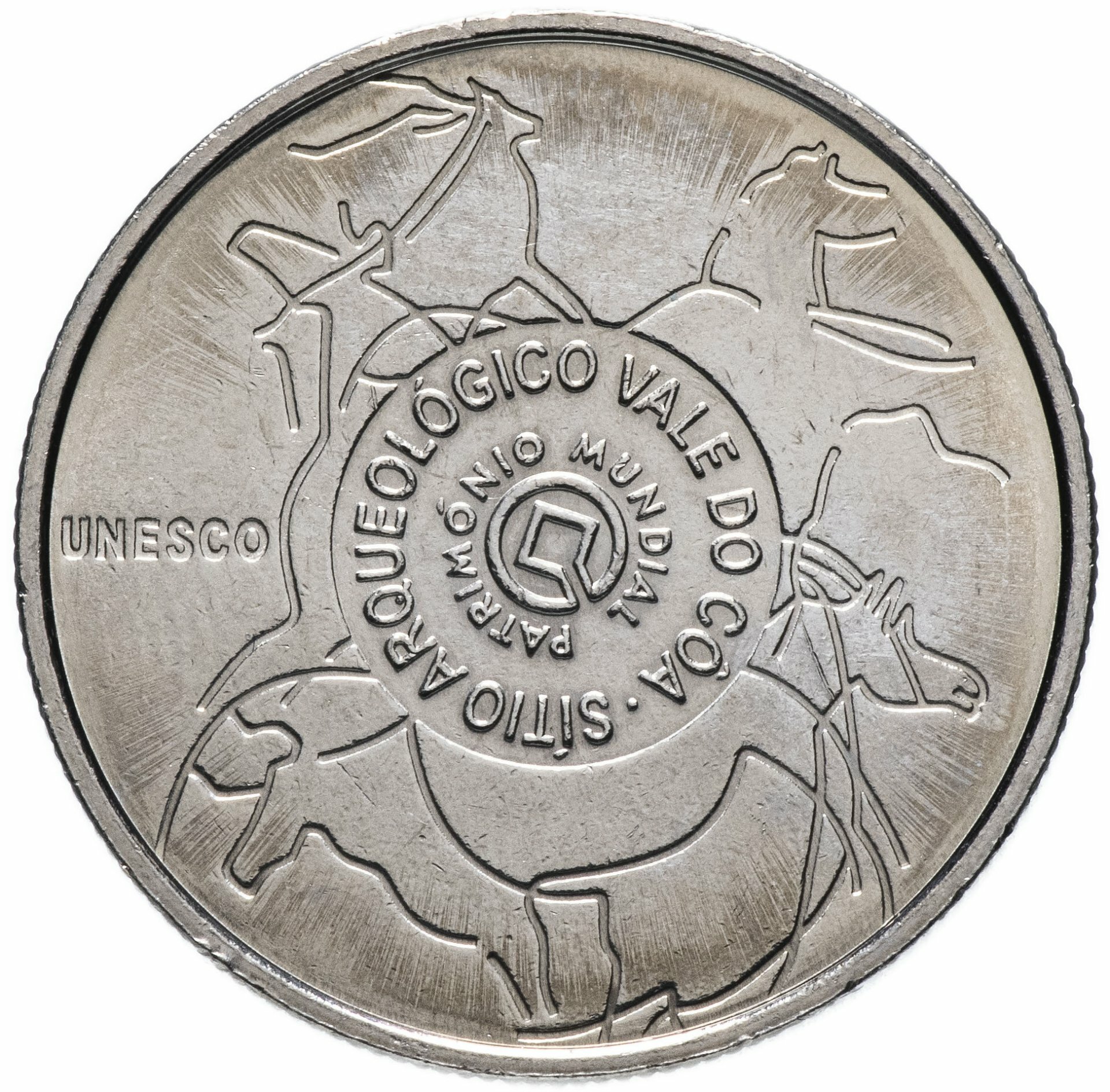 Португалия 2,5 евро euro 2010 "юнеско - Археологический парк долины Коа", Мельхиор медь-никель, в сохранности AU