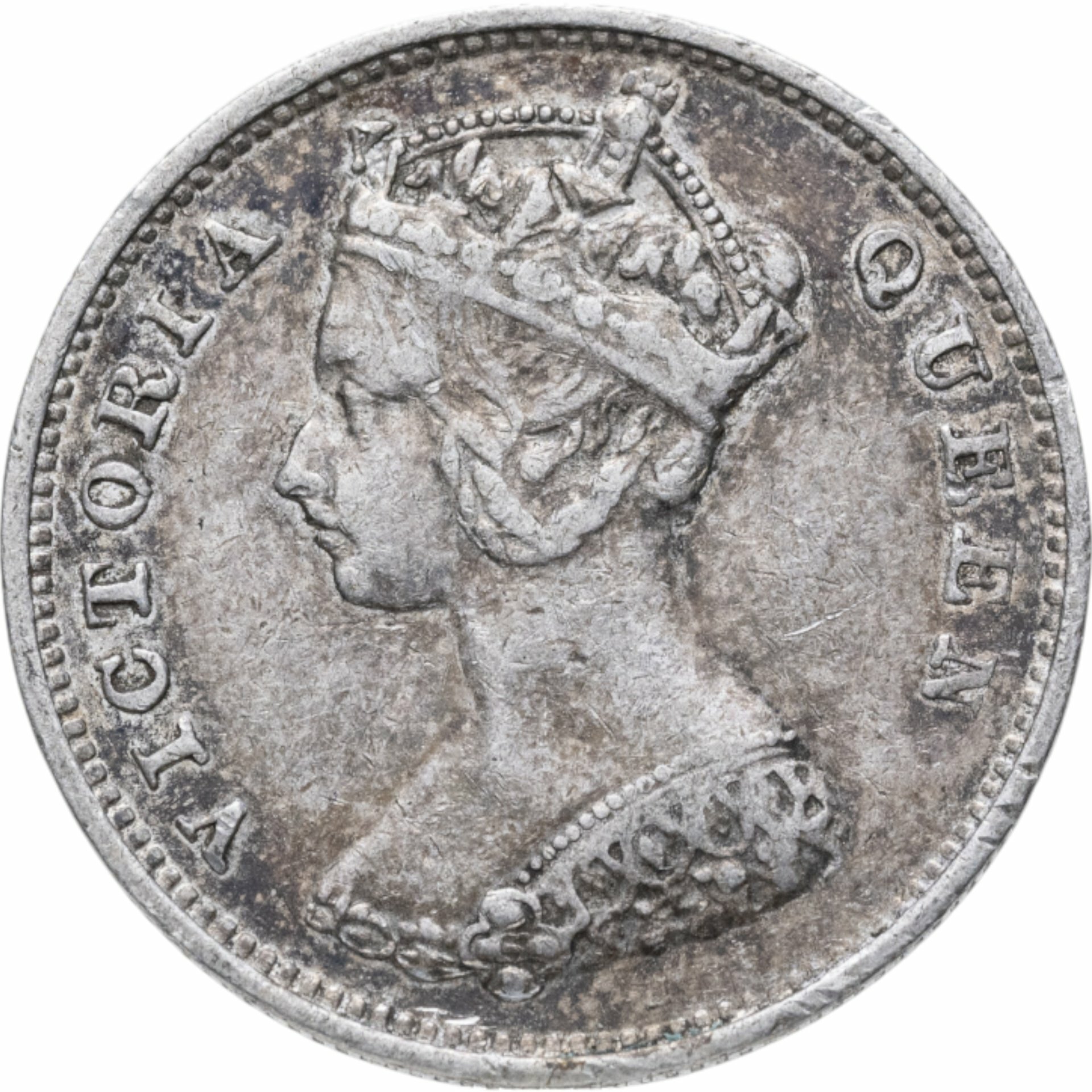 Гонконг 10 центов cents 1900 Без отметки монетного двора, Серебро 800, в сохранности VF-XF